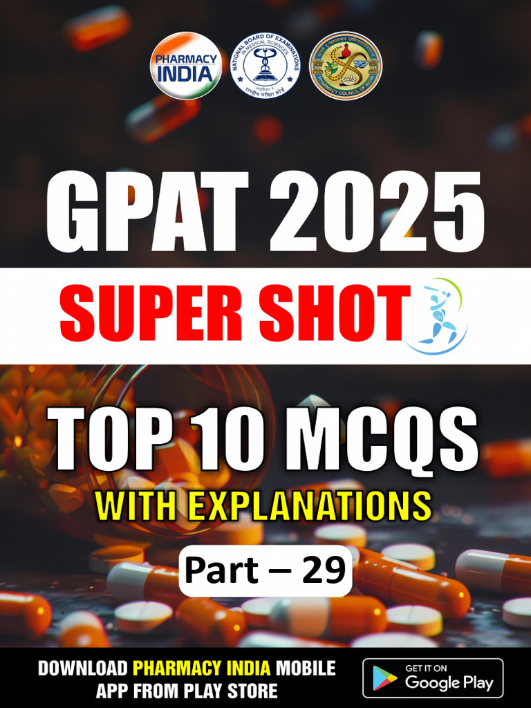 GPAT Exam Questions and Answers | PDF | Dna | Telomere
