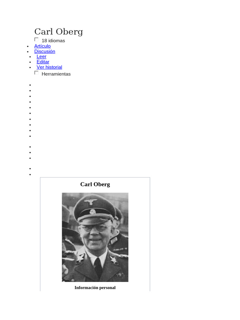 Carl Oberg | PDF | Alemania nazi | Segunda Guerra Mundial