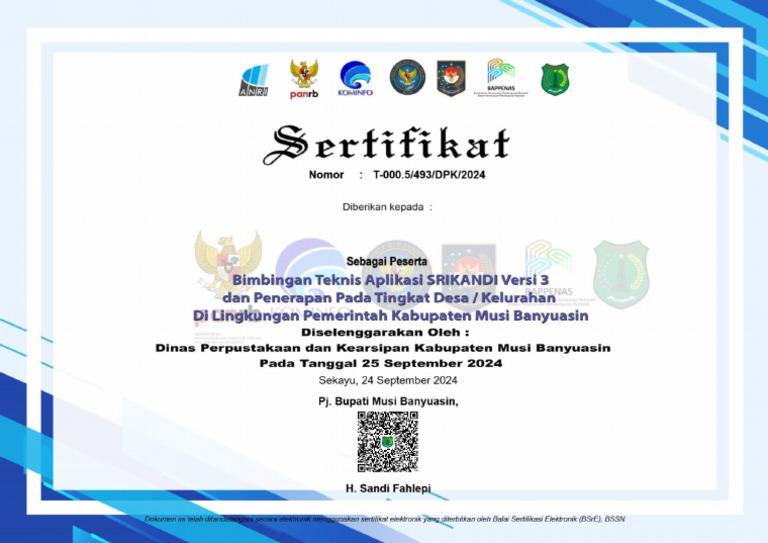 2024 - e - Sertifikat - RAHMAT SHALEH - 588 | PDF