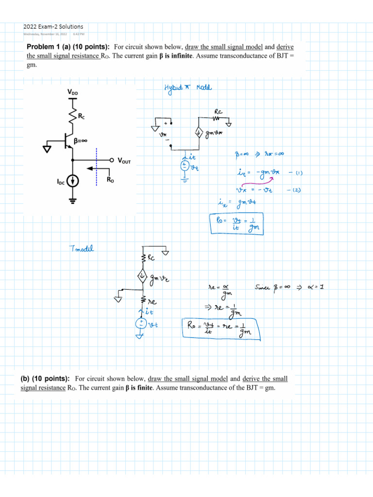 2022 Exam-2 Solutions | PDF