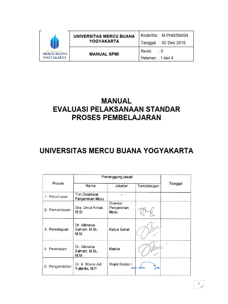 Manual - Evaluasi Pelaksanaan Standar - PROSES PEMBELAJARAN | PDF