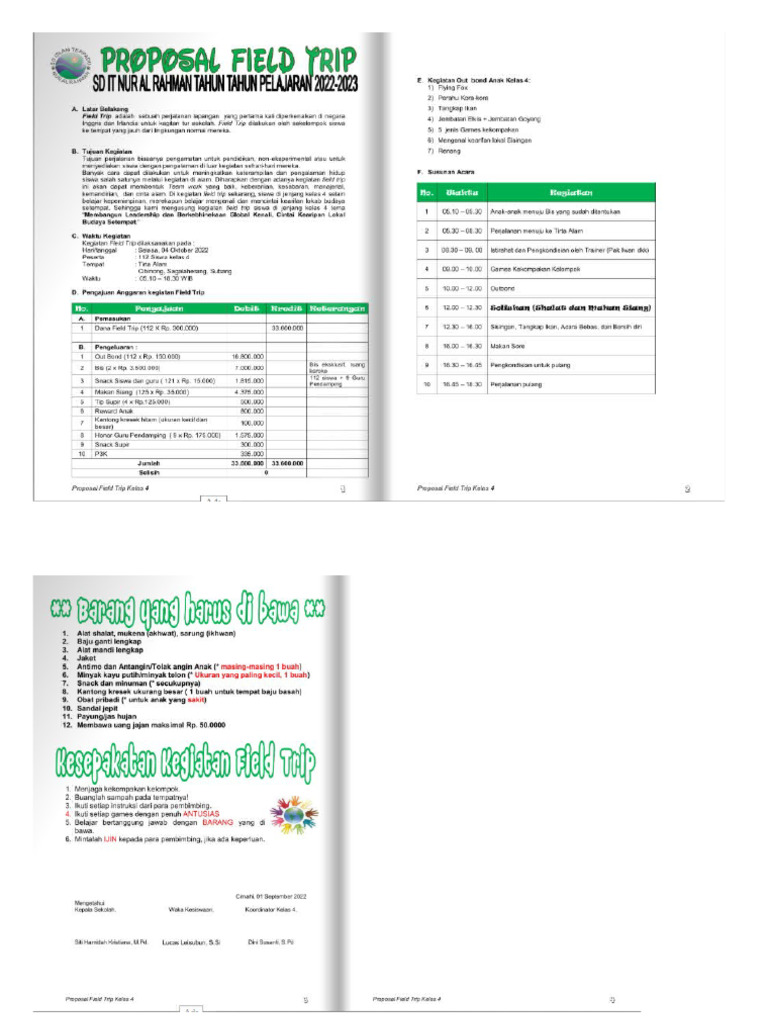 Contoh Proposal Field Trip | PDF
