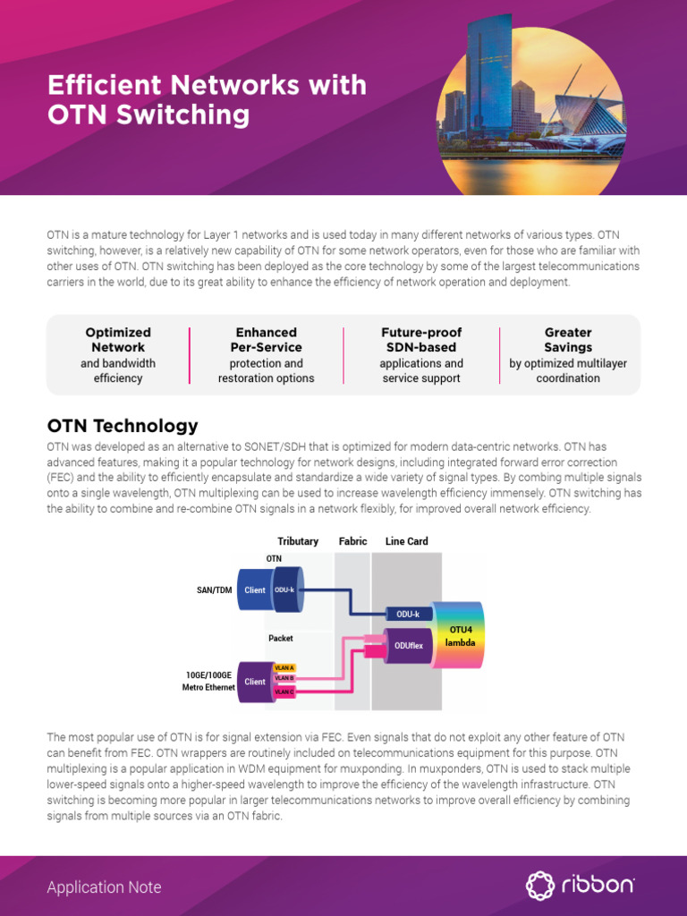 AN Efficient Networks With OTN Switching | PDF | Computer Network | Computing