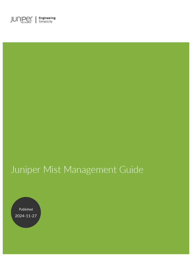 mist-management | PDF | Internet Protocol Suite | Juniper Networks