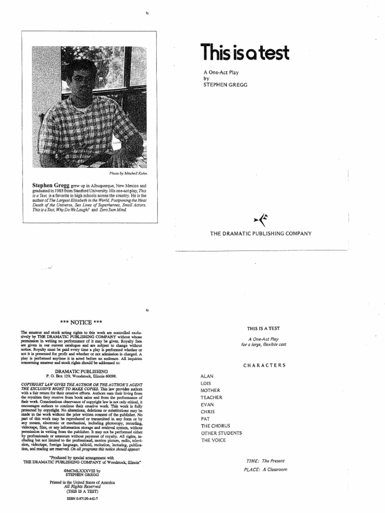 6.this Is A Test-Script | PDF