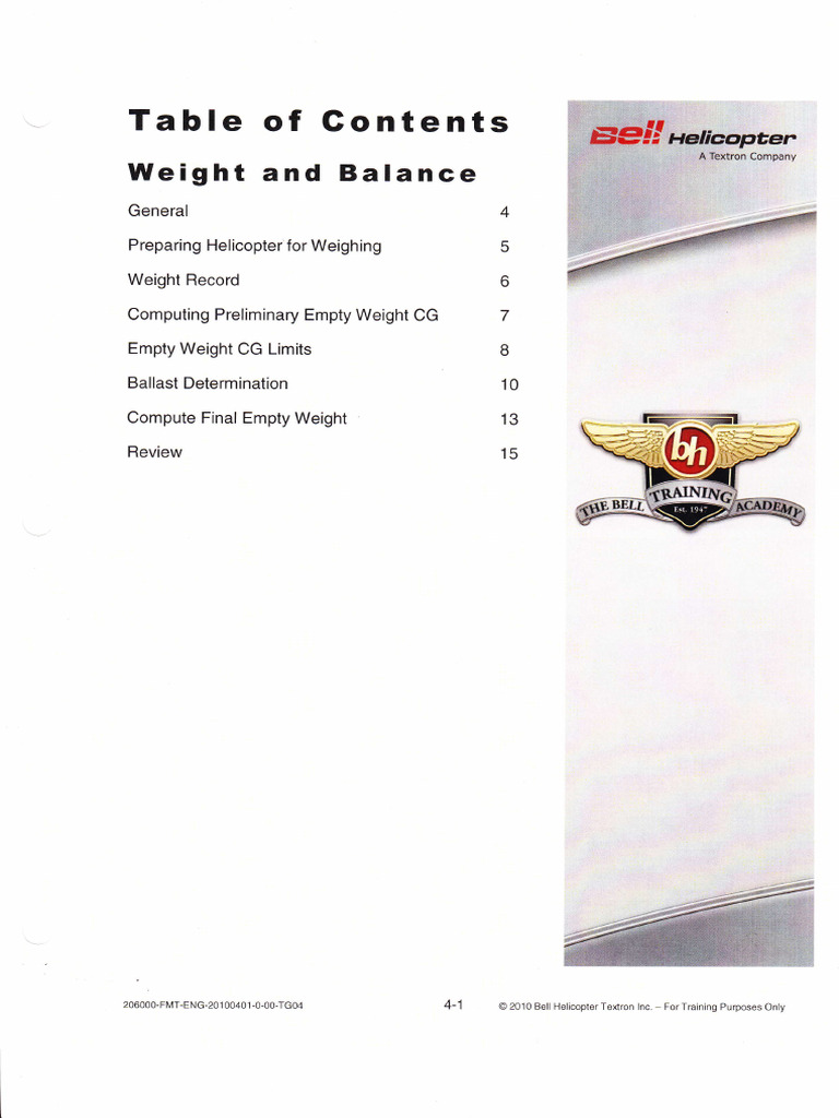 4 WEIGHT _ BALANCE | PDF | Flight | Aircraft
