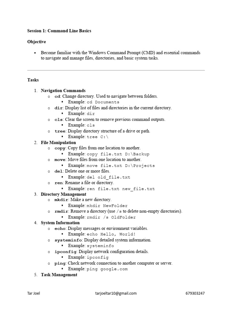 Lab Session 1 Command Line Basics Pdf Computer File Directory 3087