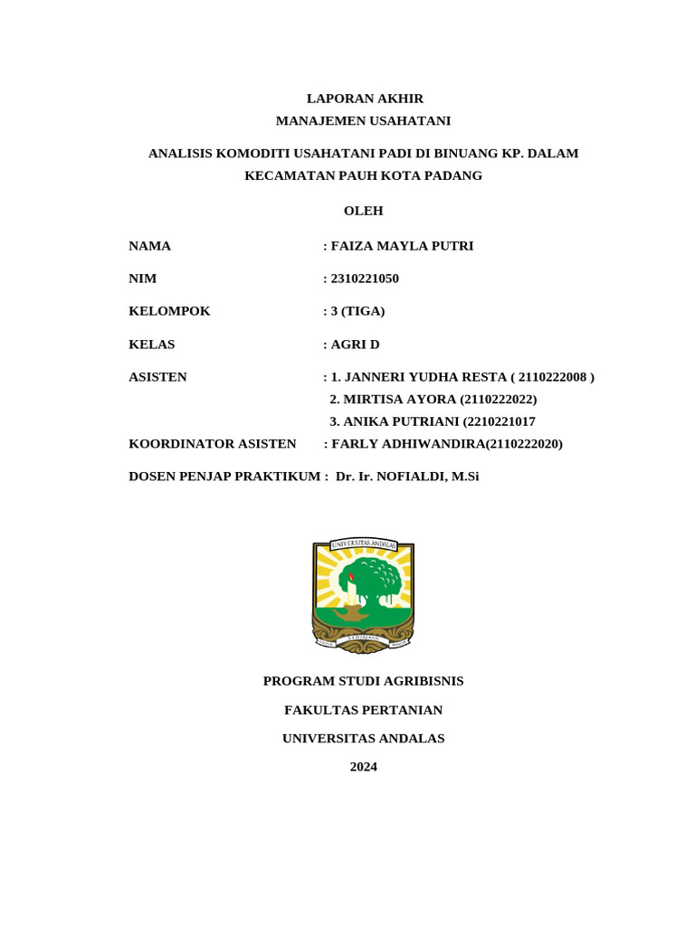 Laprak Mut Faiza | PDF