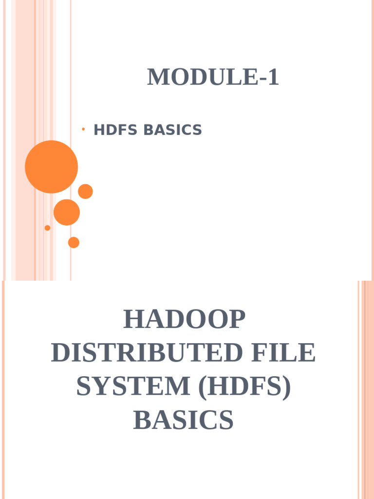 21CS72 Bigdata Module 2 HDFS | PDF | Apache Hadoop | Map Reduce