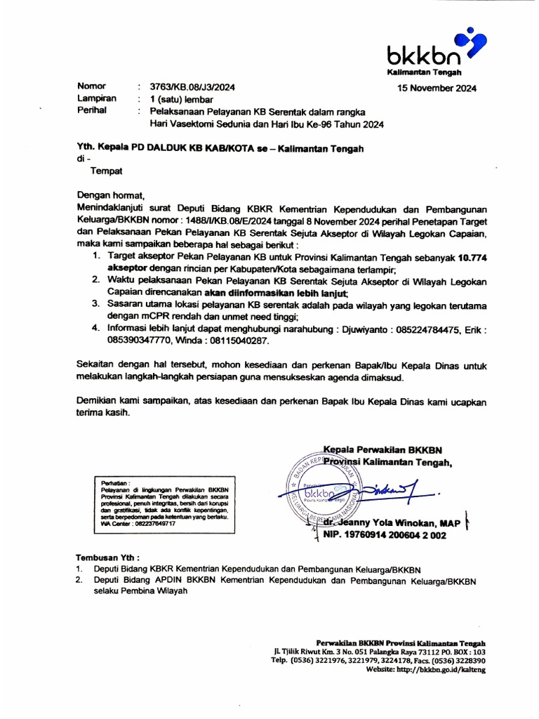 Kab - Kota - Pelaksanaan Pelayanan KB Serentak Dalam Rangka Hari ...