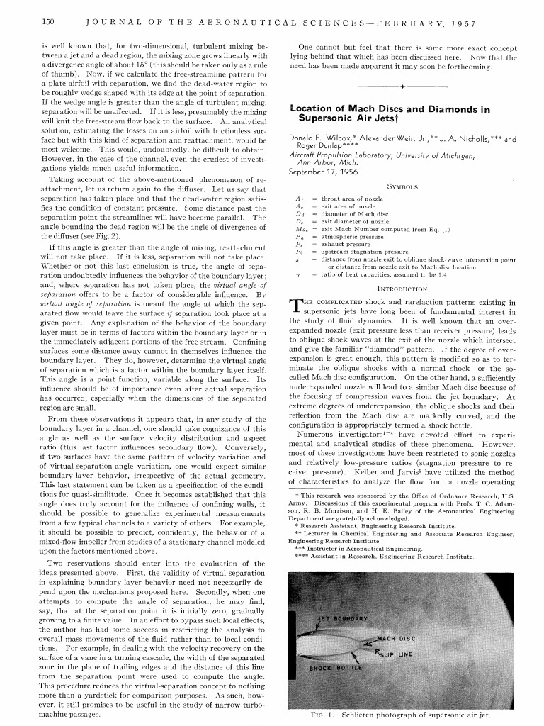 Mach Disc Dynamics in Supersonic Jets | PDF | Shock Wave | Boundary Layer