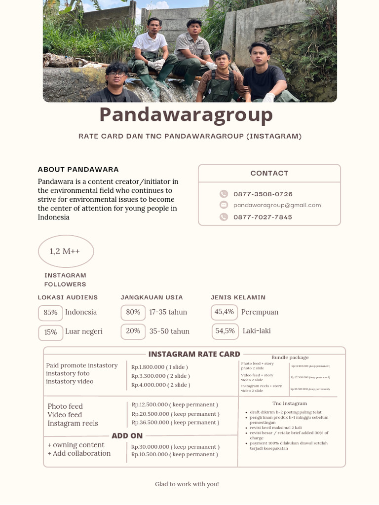 Rate Card PANDAWARA TERBARU | PDF