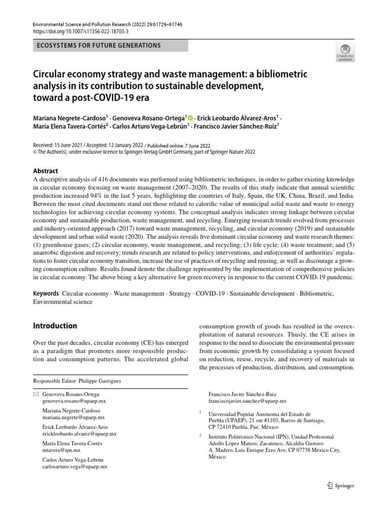 2022 Article 18703 | PDF | Sustainability | Waste Management