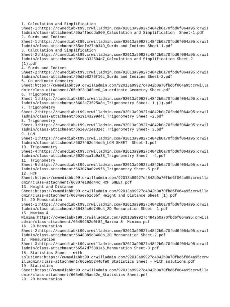 Maths Spl-19 (Pre+Mains) Unknown Topic PDF | PDF | Mathematics | Geometry