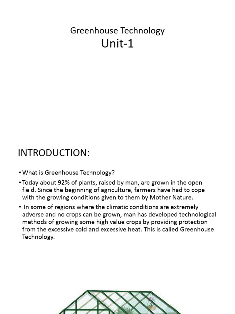 Unit 1 greenhouse -Autosaved- (4).pptx | PDF | Greenhouse | Truss