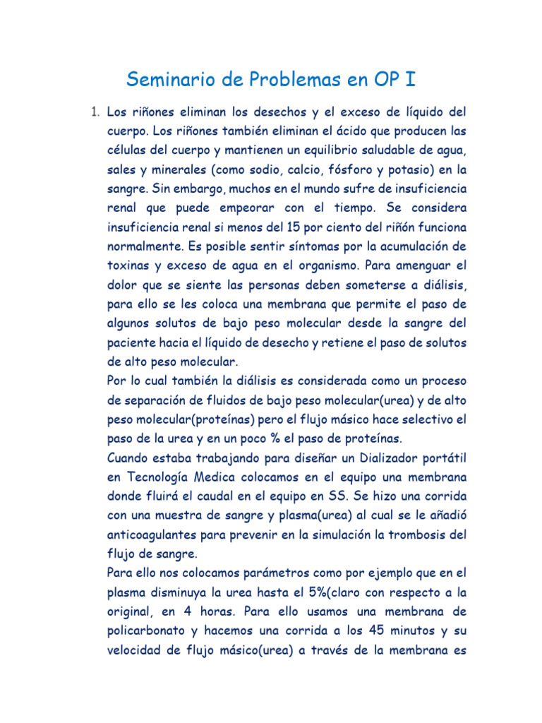 Seminario de Problemas en OP I (1) | PDF
