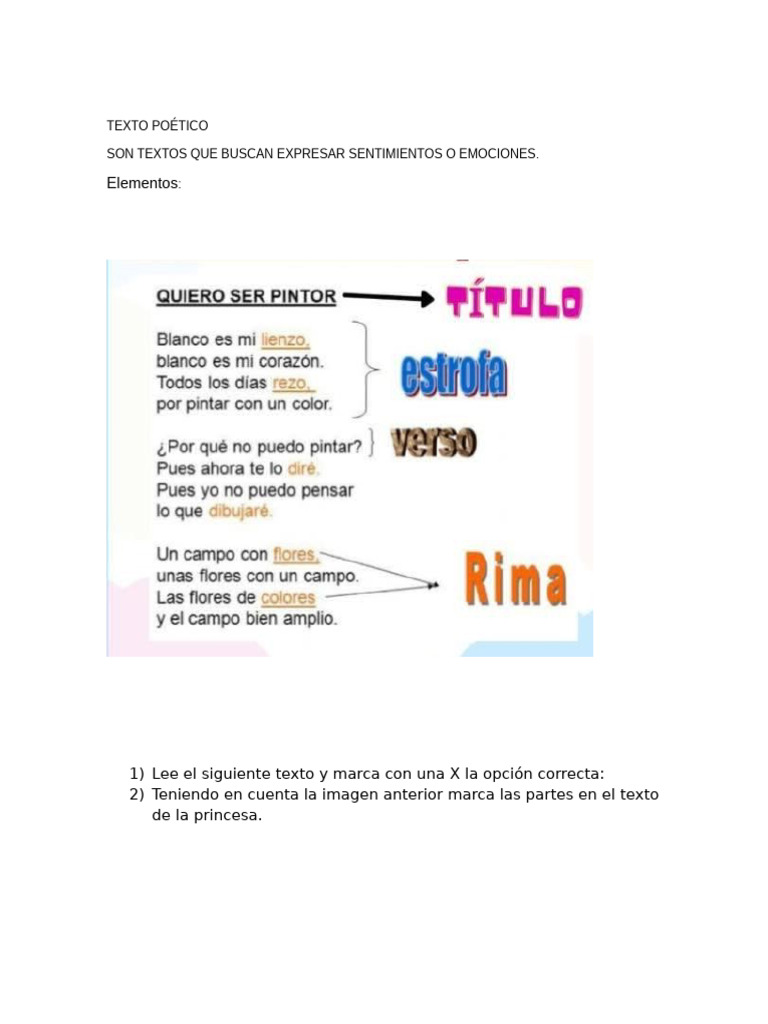 Elementos del Texto Poético | PDF