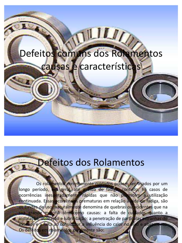 Defeitos Comuns Dos Rolamentos | PDF