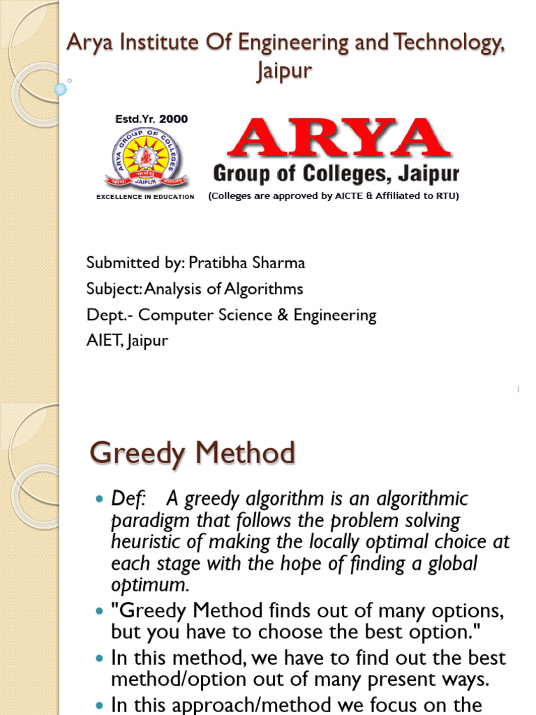 5CS4-AOA-Unit-2_ppt @zammers | PDF | Dynamic Programming | Discrete ...