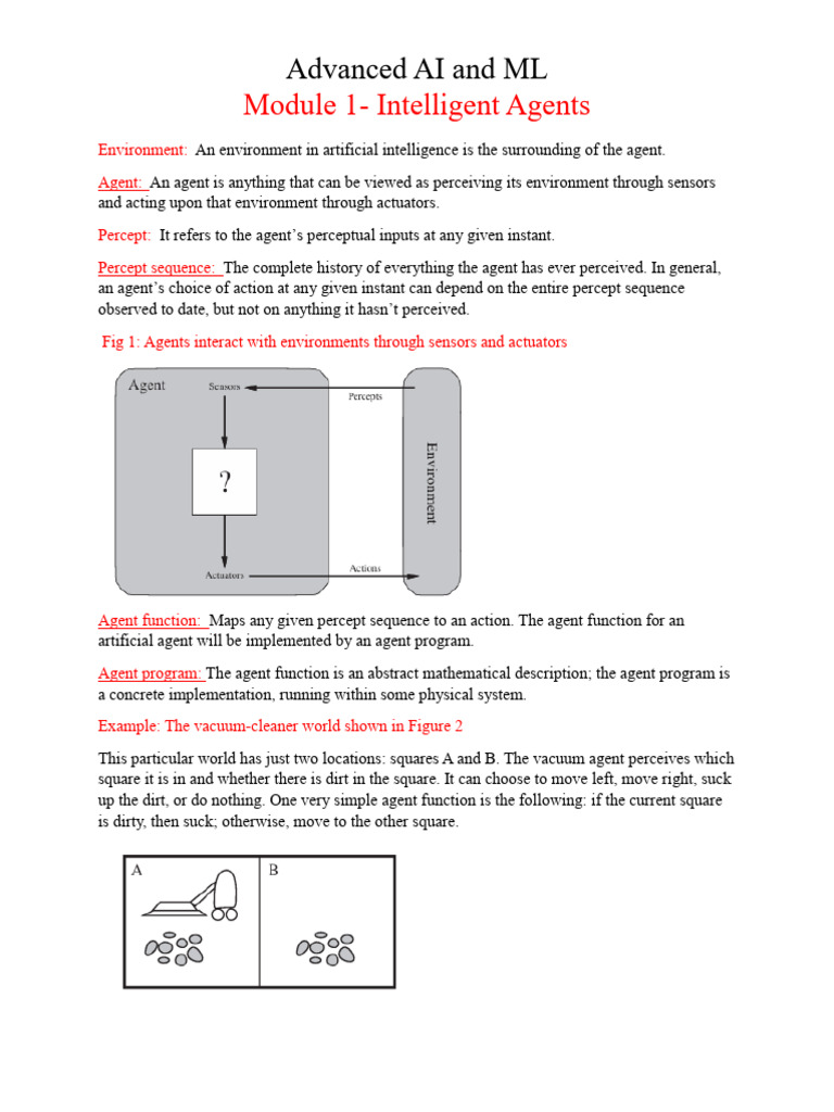 Intelligent Agents in AI and ML | PDF | Artificial Intelligence | Intelligence (AI) & Semantics