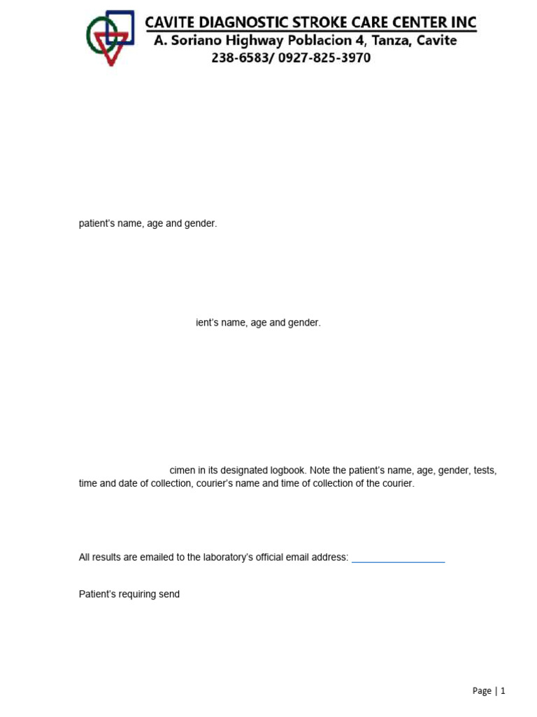 Outsourcing Laboratory Tests Procedure | PDF