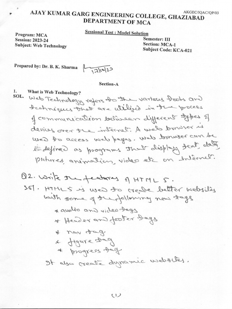 KCA-021 ST 23-24 sol | PDF