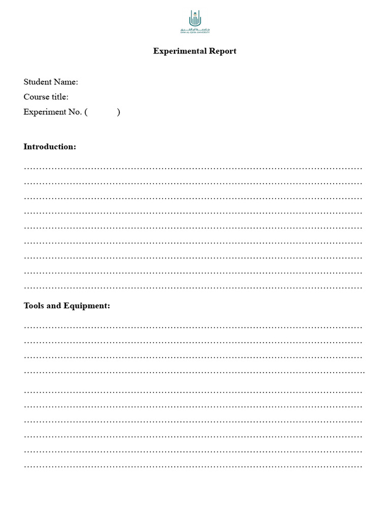 Experimental Report | PDF
