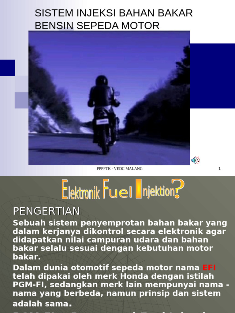 Sistem Injeksi Bahan Bakar Bensin Sepeda Motor Sidik | PDF