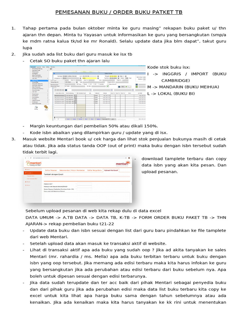 6 Pemesanan Buku Mentari Book | PDF