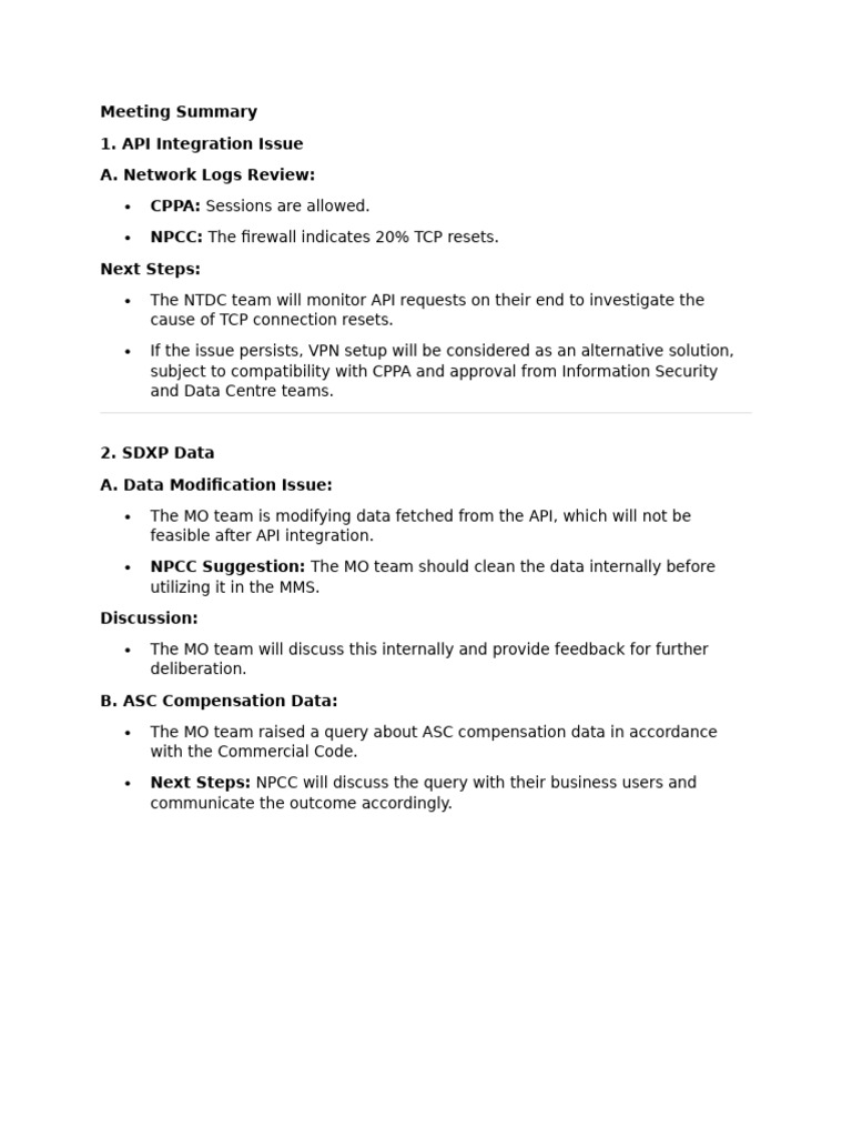 Meeting Summary NPCC and CPPA 28-11-2024 | PDF