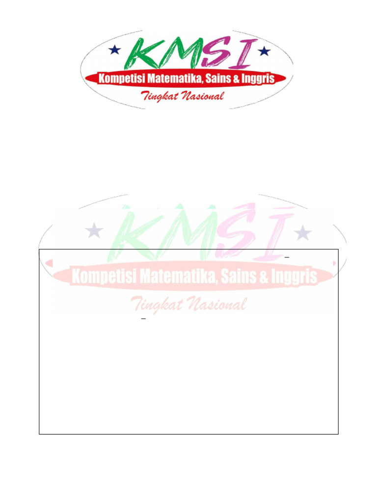 Soal KMSI Bahasa Inggris Level 2 | PDF