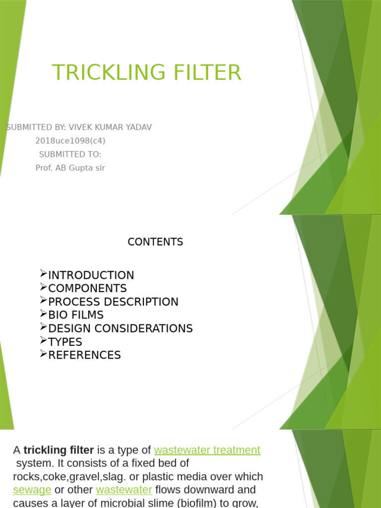 Overview of Trickling Filters in Wastewater | PDF | Sewerage | Water ...