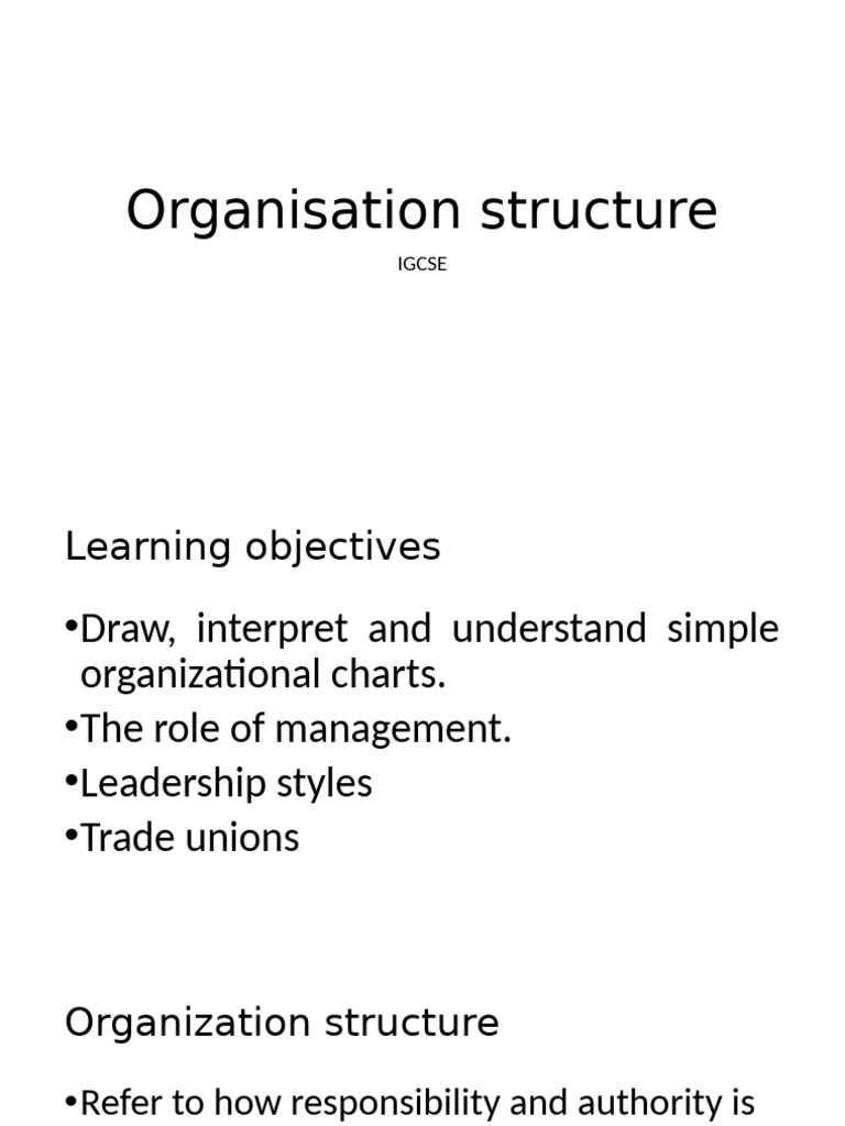 Organisation Structure | PDF | Trade Union | Employment