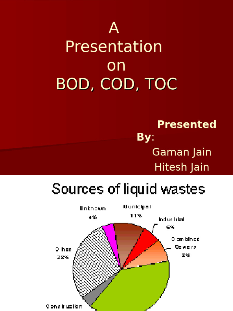 BOD, COD, TOC: Water Quality Overview | PDF | Total Organic Carbon ...
