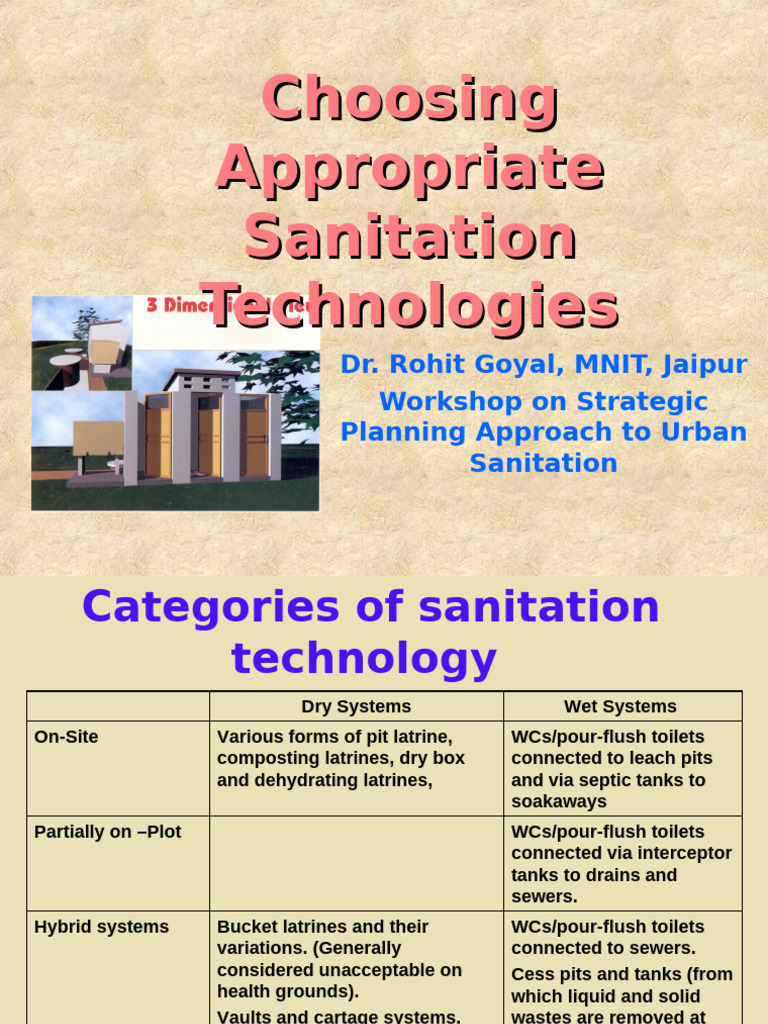 Choosing Sanitation Technologies DPIP | PDF | Sanitary Sewer | Sanitation