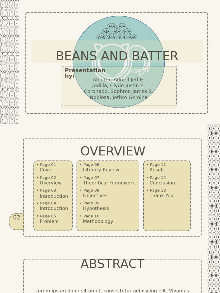 Beans and Batter (Presentation) | PDF