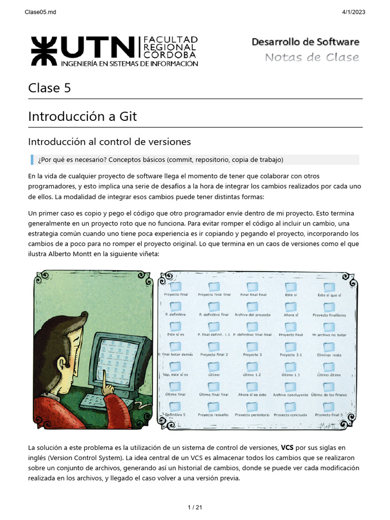 Clase 05 | PDF | Control de versiones | Interfaz de línea de comando