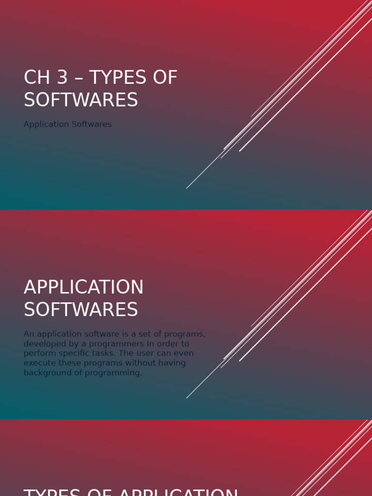 CH 3 - Types of Softwares | PDF