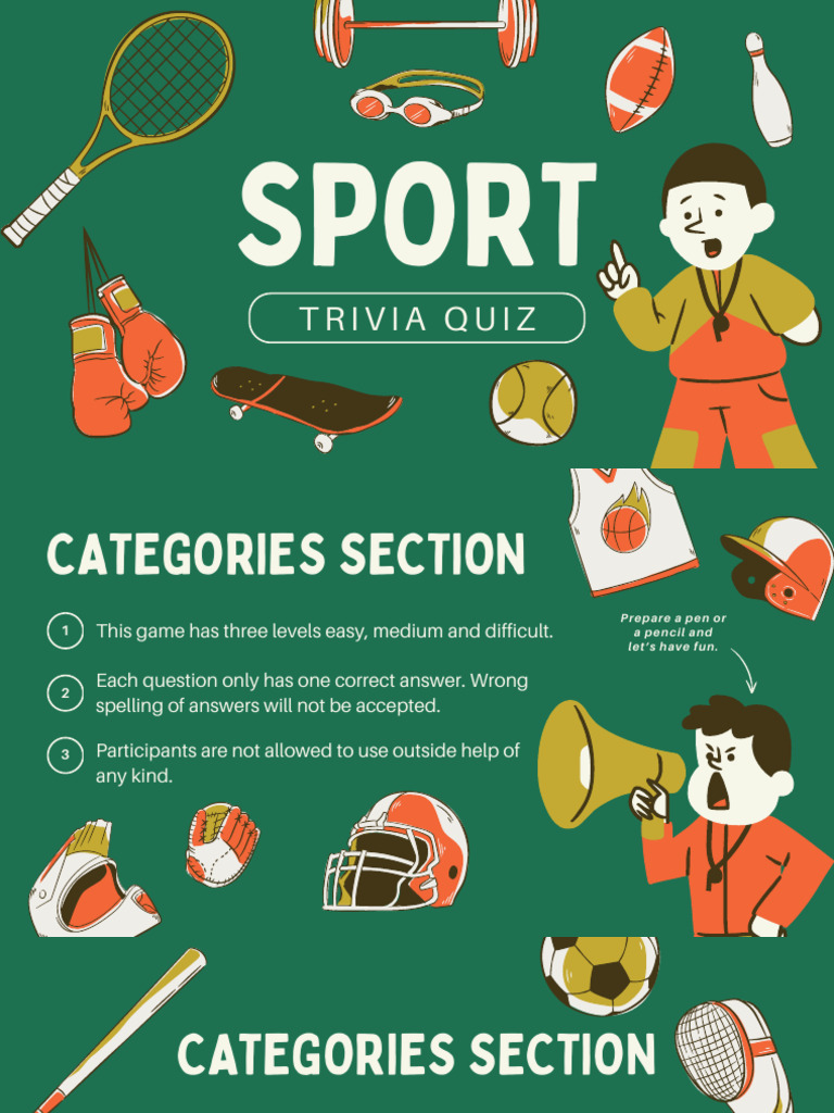 Green Playful Illustrative Trivia Quiz Presentation PDF | PDF