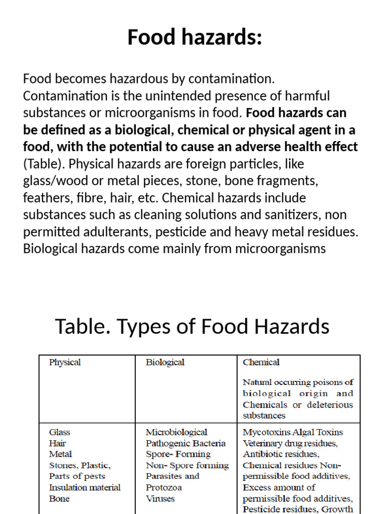 Understanding Food Hazards and Illnesses | PDF | Foodborne Illness ...