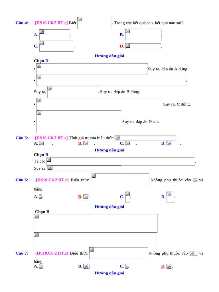 GIÁ TRỊ LƯỢNG GIÁC CỦA MỘT CUNG - BT - Muc Do 3 | PDF