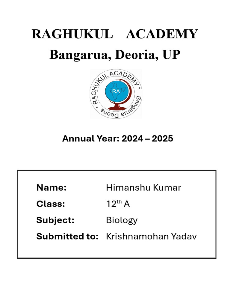RAGHUKUL ACADEMY project himanshu | PDF