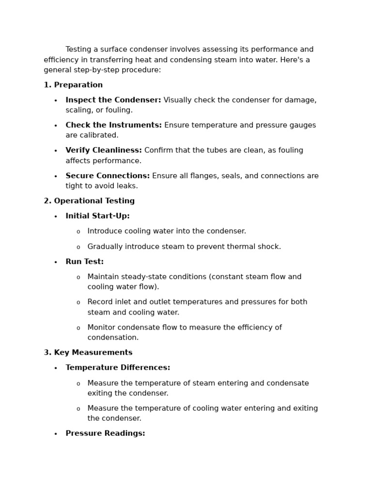 Test of A Surface Condenser | PDF