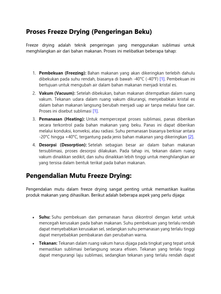 Freeze drying | PDF