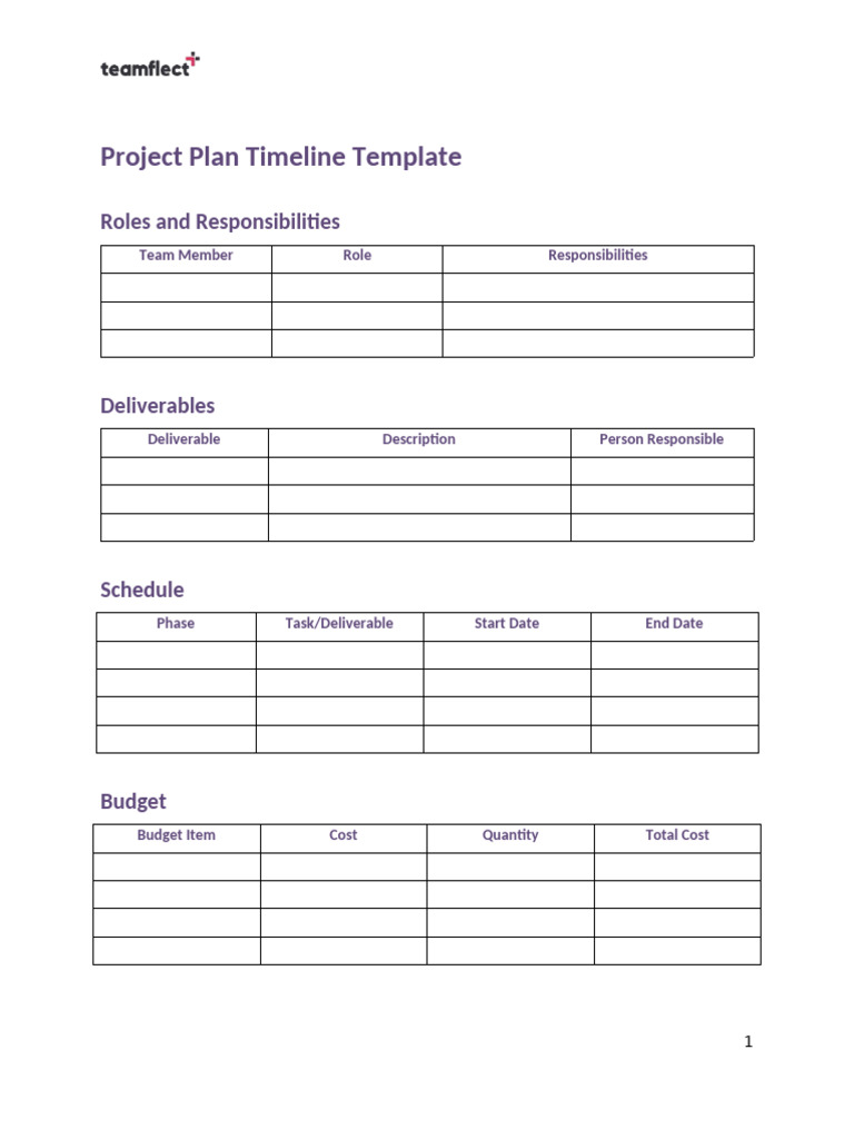Project Plan File Template Word | PDF