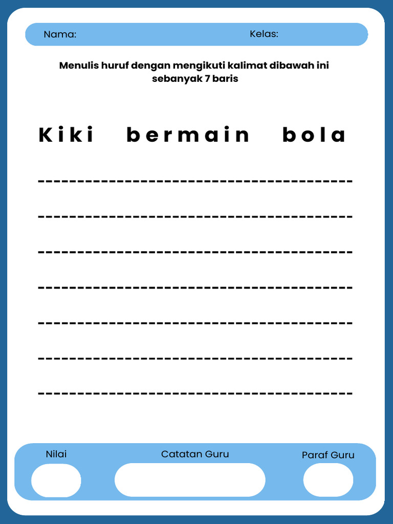 Melengkapi Huruf Worksheet Biru Dan Putih Gaya Ilustratif_20241201 ...