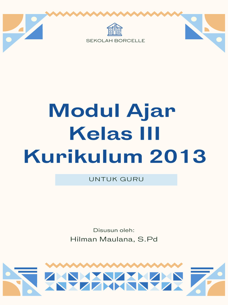 Biru Geometris Modul Ajar Kurikulum Merdeka Dokumen A4 | PDF