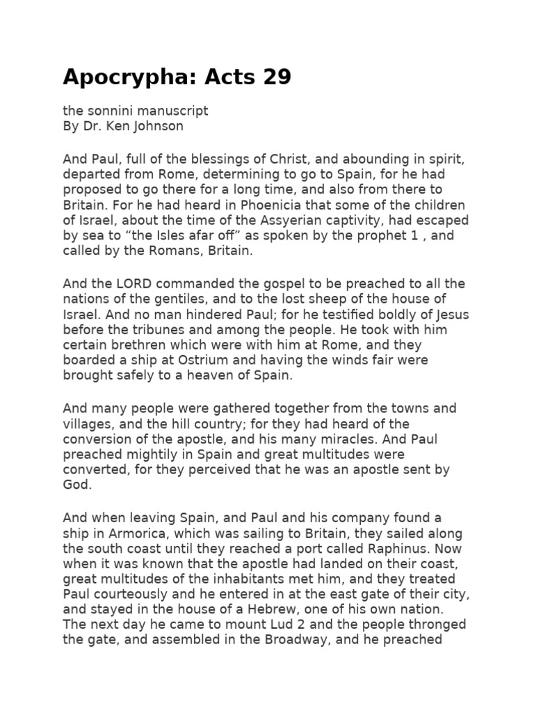 Acts 29 | PDF | Paul The Apostle | Jesus