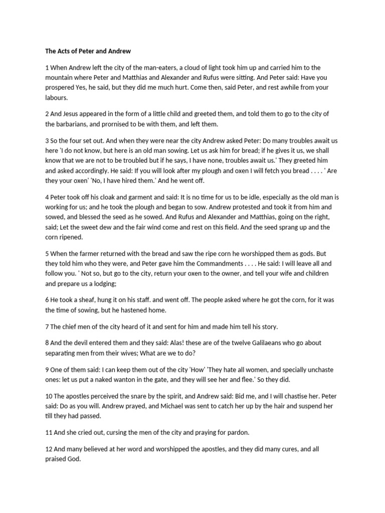 160 - The Acts of Peter and Andrew | PDF | Saint Peter | Jesus