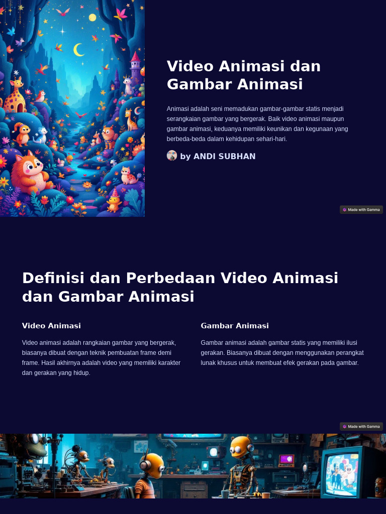 Perbedaan Video dan Gambar Animasi | PDF
